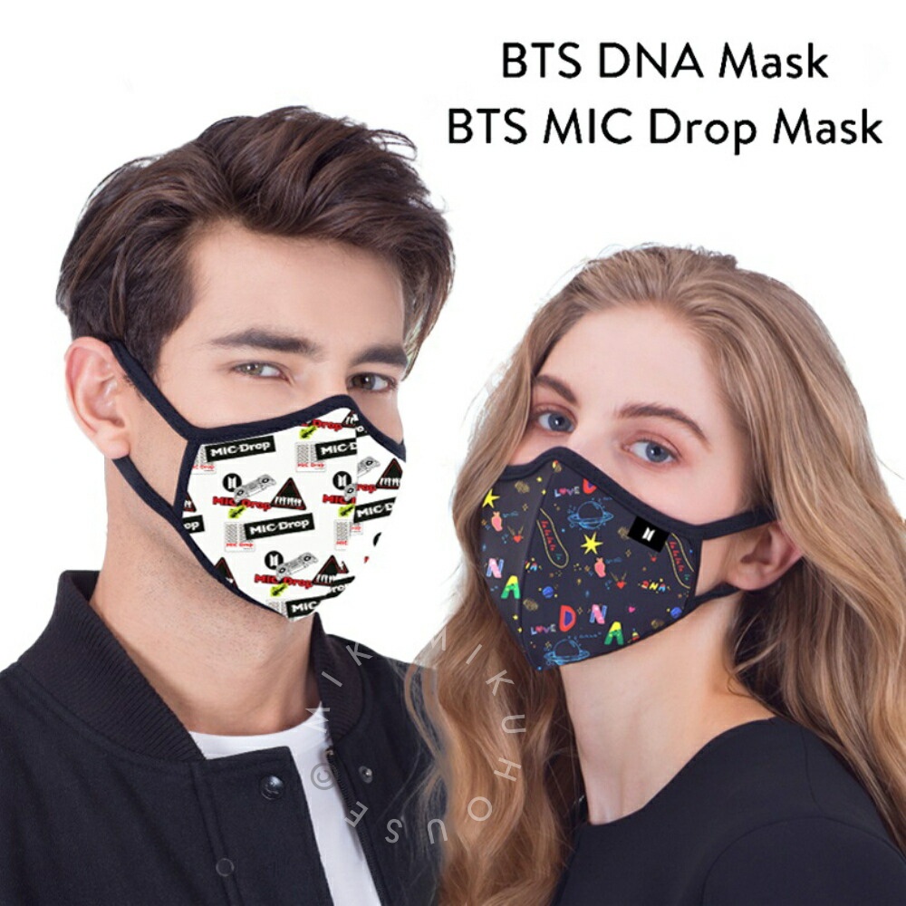 Jual NEW BTS KN95 MASK REUSABLE MASKER 3D DNA MIC DROP BT21 KOREAN MEO ...