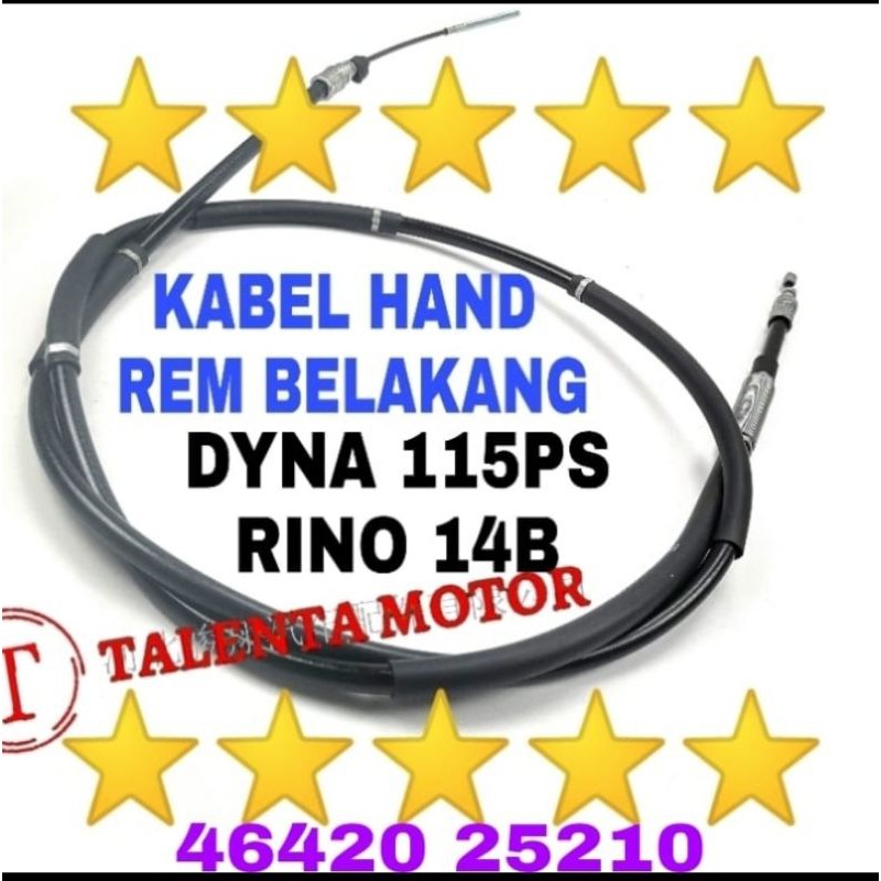 Jual KABEL HAND REM BELAKANG DYNA 115 RINO 14B REM TANGAN BRAKE CABLE ...