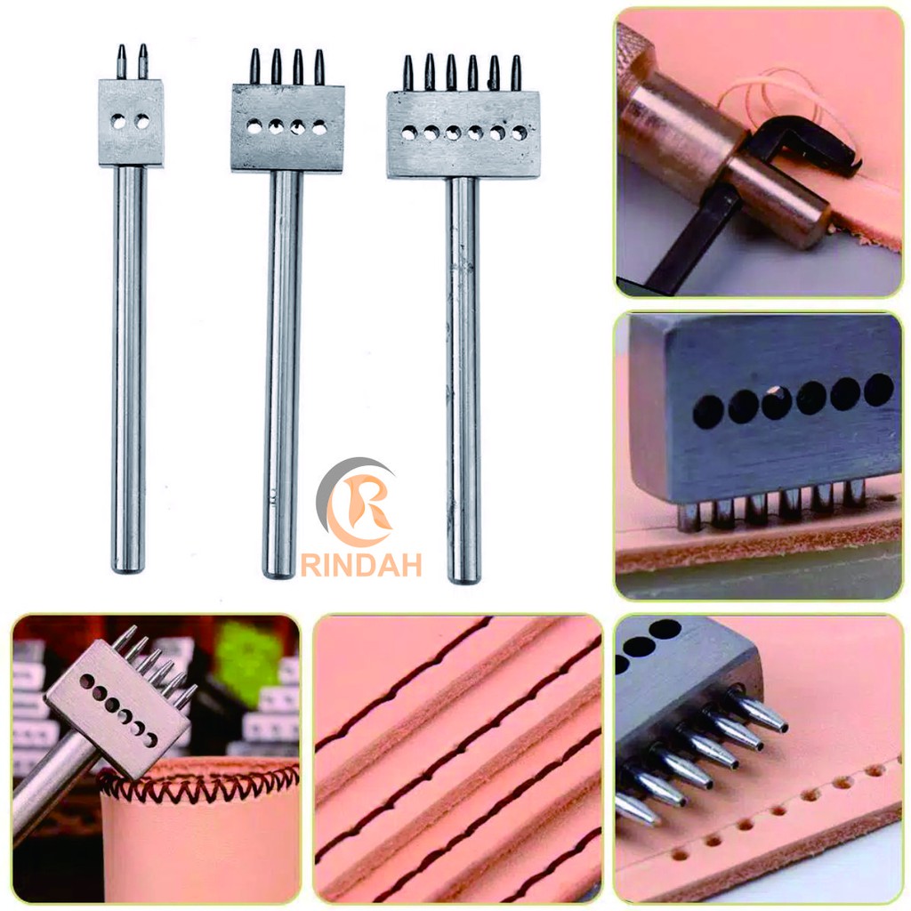 Jual Set 3pcs Alat Kerajinan Kulit Pembolong Pelubang Kulit | Shopee ...