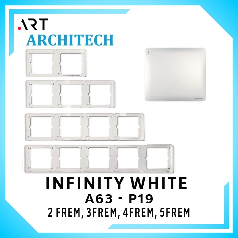 Jual Architech FRAME / BINGKAI Infinity White Stop Kontak / SAKLAR A63-P19 | Shopee Indonesia
