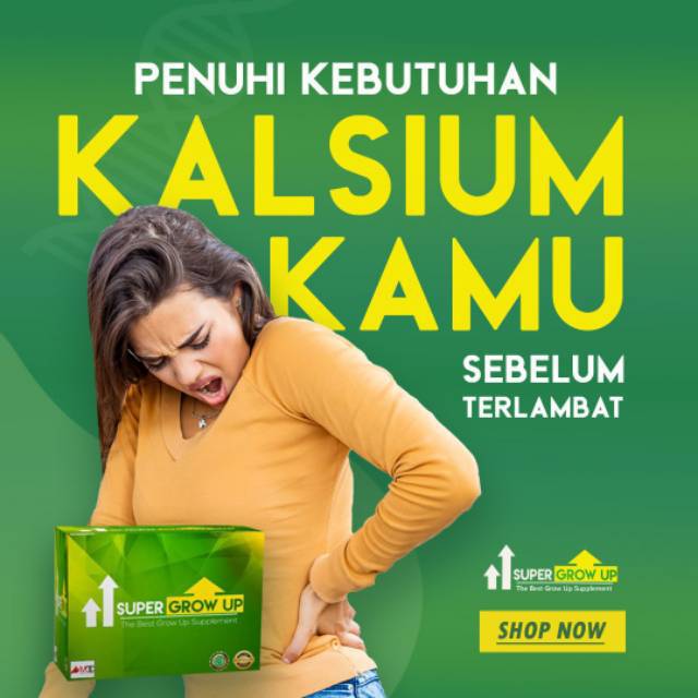 Jual Susu kalsium SUPER GROW UP Susu Peninggi Badan SUPER GROW UP 100% ...