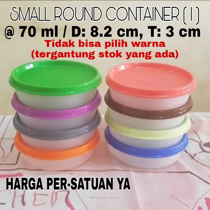 Jual SMALL ROUND CONTAINER (1) - RANDOM | Shopee Indonesia