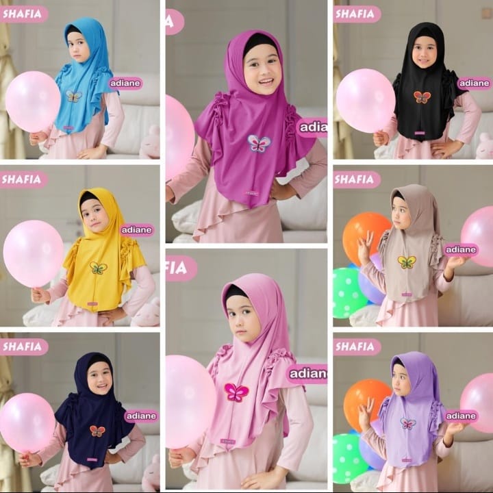 Jual 00192 Adiane Jilbab Anak Model Shafia Hijab Anak Untuk Usia 6-11 ...