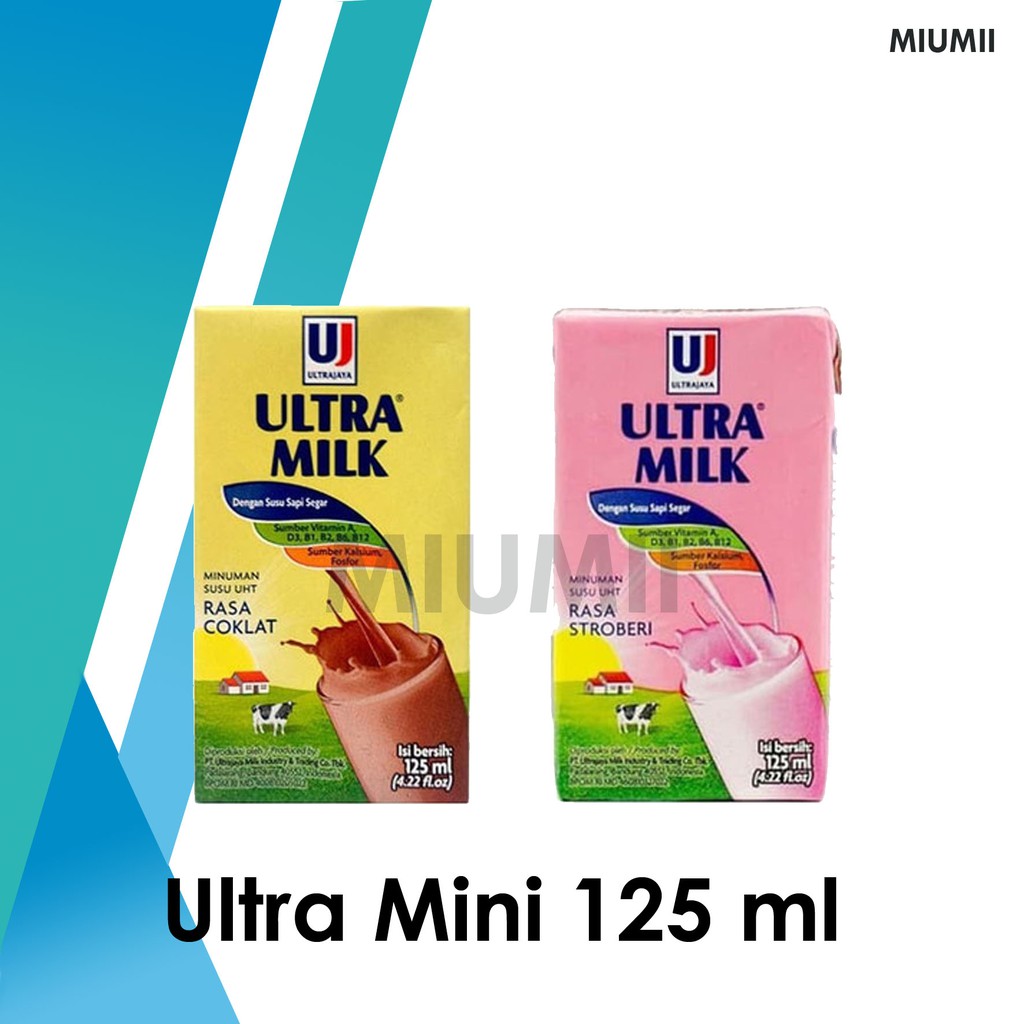 Jual Susu Ultra Milk 125ml 4kotak Susu Kemasan Instan Ultra ukuran Mini Harga Murah Bundle 4pcs ...