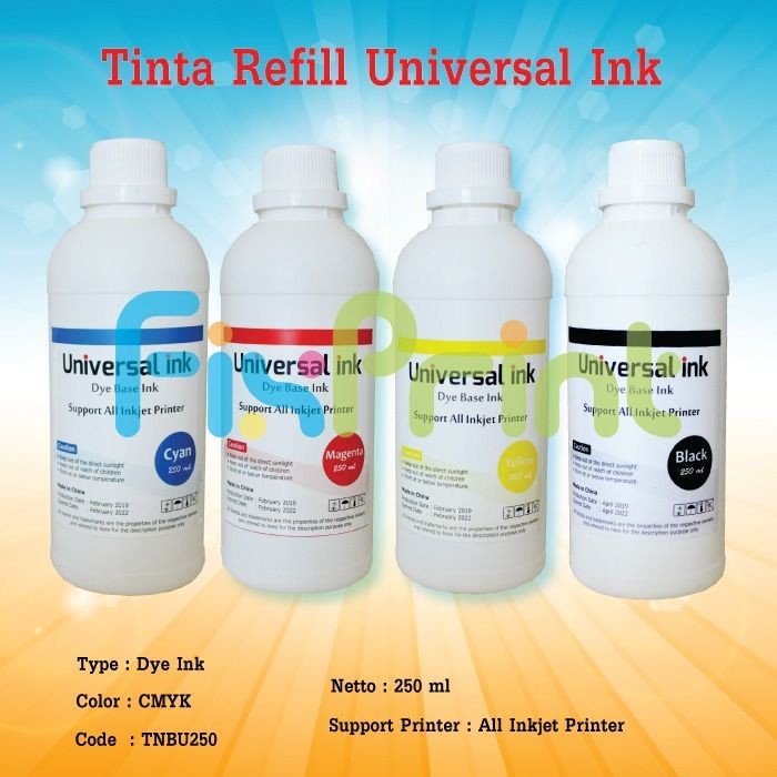Jual Tinta Universal 250 ml Printer Epson L300 L310 L350 L355 L360 L365 ...