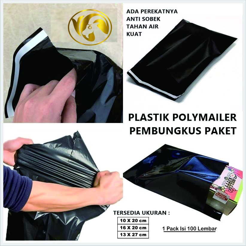 Jual Plastik Packing Polymailer Hitam Ukuran Kecil 100 Lembar | Shopee ...