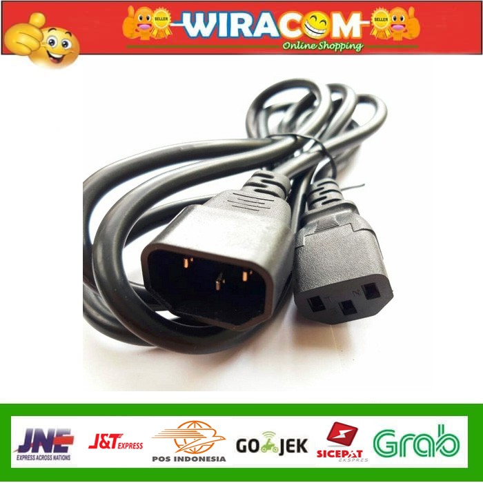 Jual KABEL POWER CPU KE MONITOR 1M / PC KE MONITOR / MALE TO FEMALE 1M ...