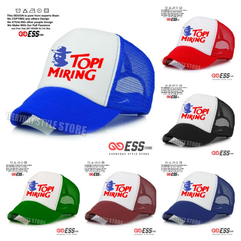 Jual Topi Trucker Jaring Topi Miring - Topi Miring | Shopee Indonesia