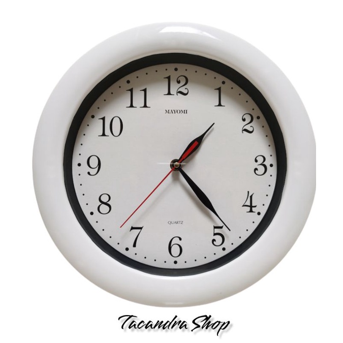 Jual Jam Dinding Polos Putih Diameter 30cm - 915/ jam dinding mayomi ...