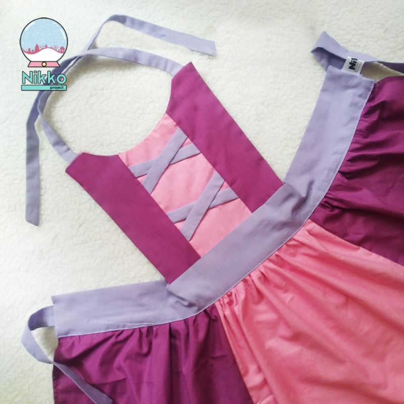 Jual Apron Celemek Anak dan Dewasa Karakter Kartun Lucu Unik Rapunzel ...