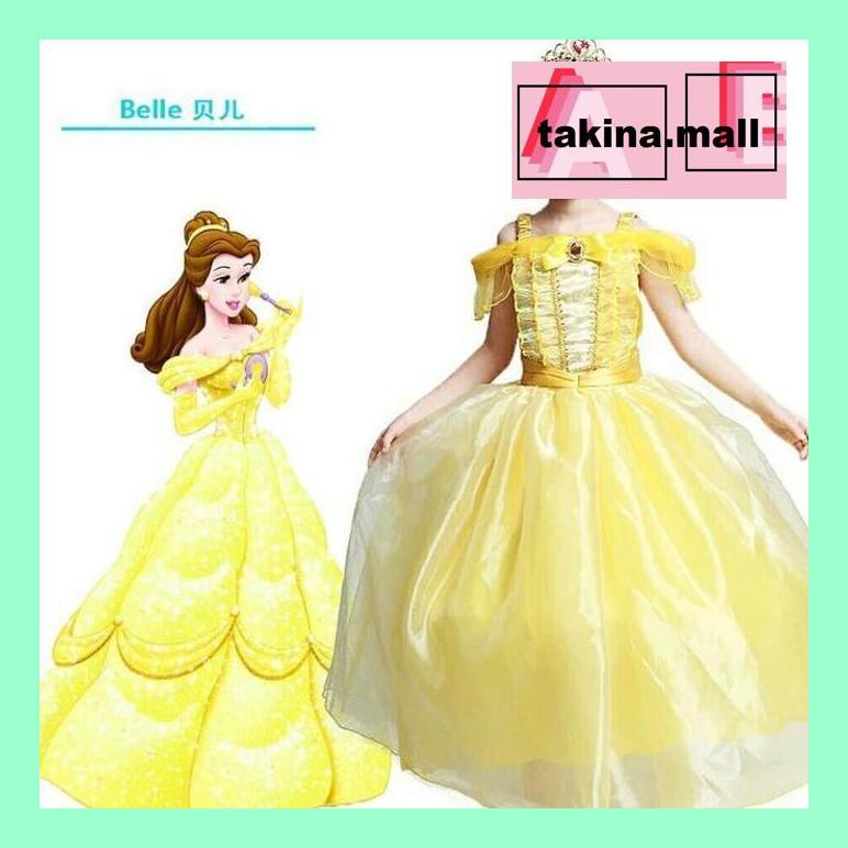 Jual Kos79Nak Dress Baju Costume Kostum Gaun Princess Belle (Beauty And ...