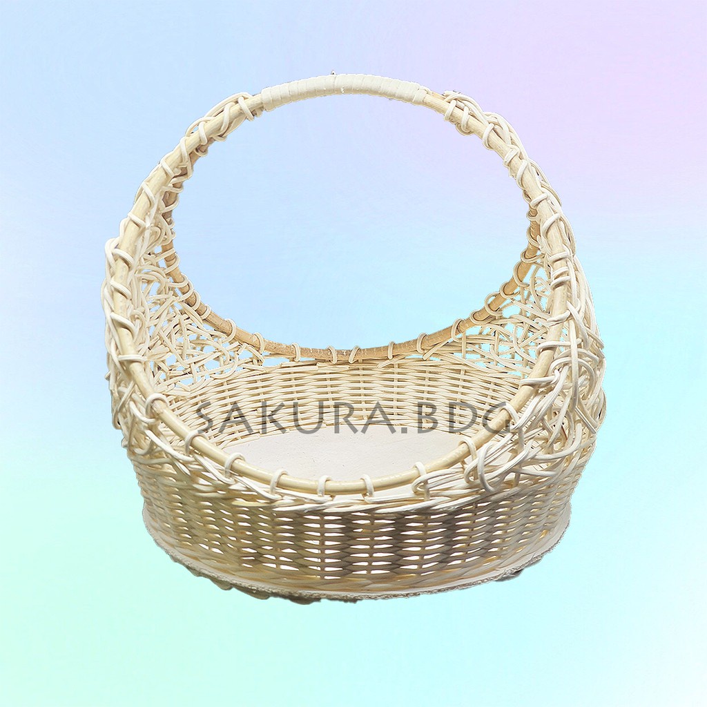 Jual K80M - Keranjang rotan cincin bulat M d25 x t7-27 cm alas triplek ...