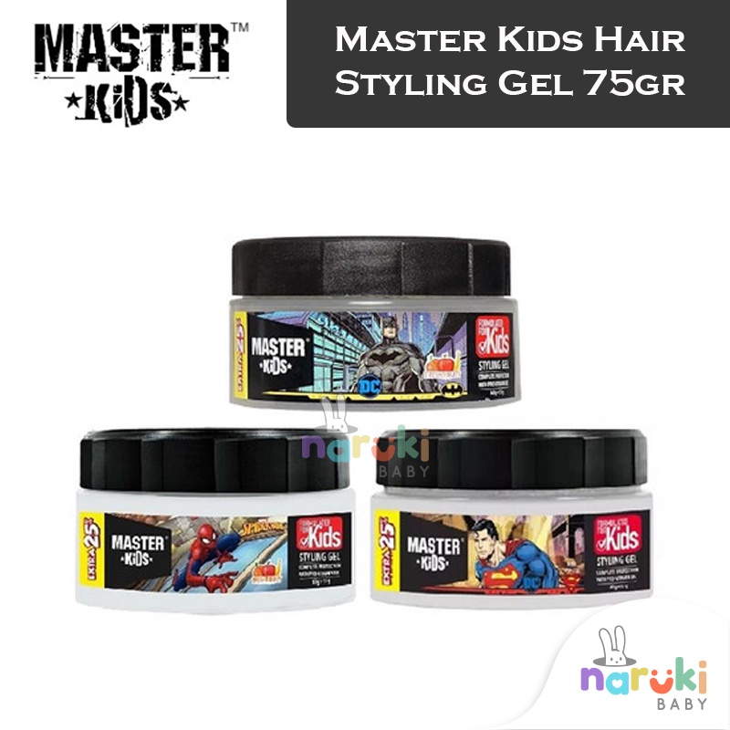 Jual Master Kids Hair Styling Gel Superhero 75gr Hair Wax & Pomade Anak ...