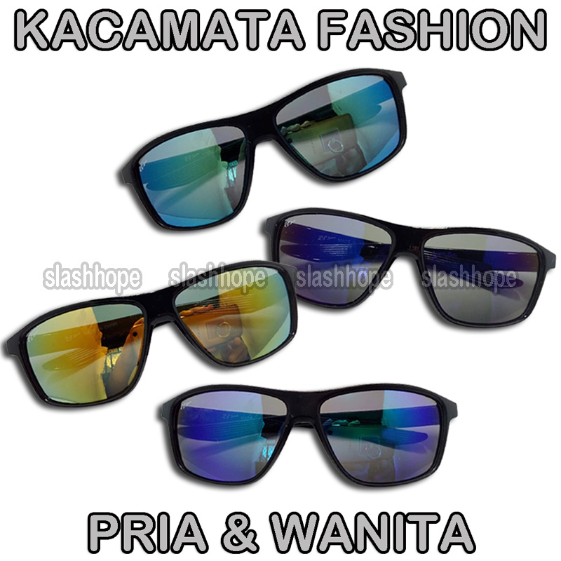 Jual Kacamata Hitam Fashion Pria Wanita Kacamata Model Cermin ...