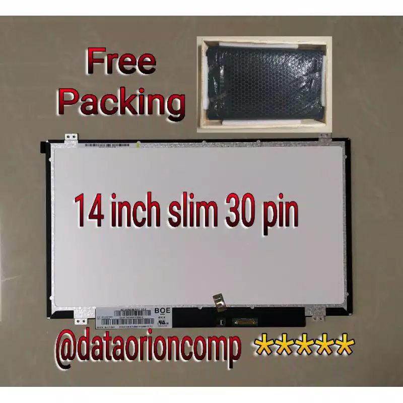 Jual LED LCD Layar Screen Laptop 14 Inch 30 Pin Slim Tipis untuk laptop ...