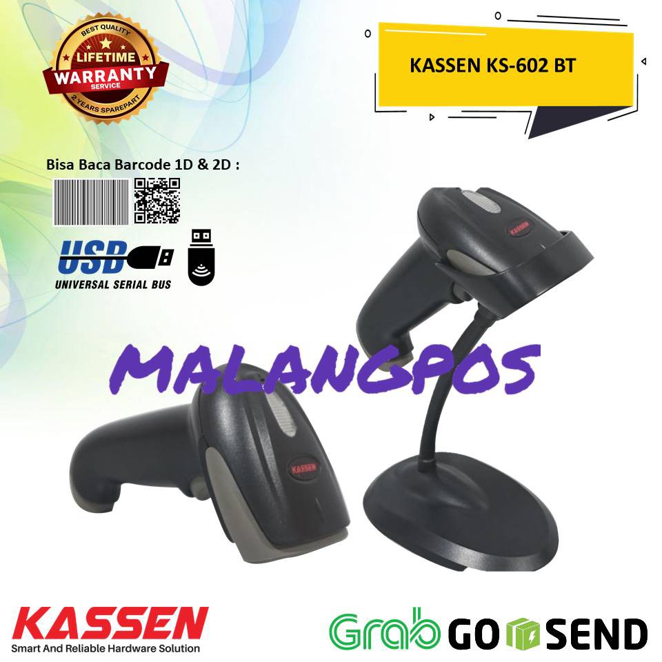 Jual BARCODE SCANNER LASER TANGAN 2D KASSEN KS-602BT USB DONGLE E ...