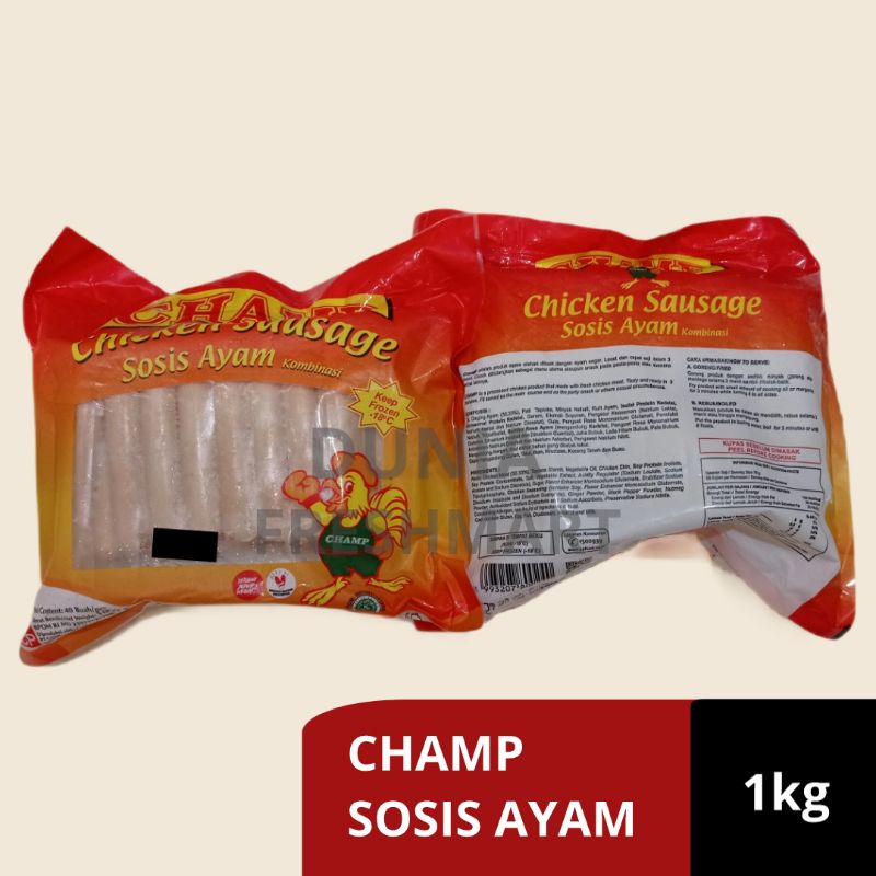 Jual CHAMP SOSIS AYAM ISI 40PC/1KG CHICKEN SAUSAGE CHEMP SOSIS AYAM ...