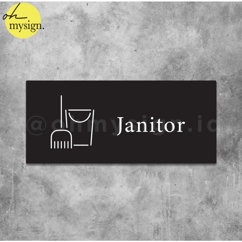 Jual Acrylic Sign Janitor Room Ruang Janitor Akrilik UV Print | Shopee ...