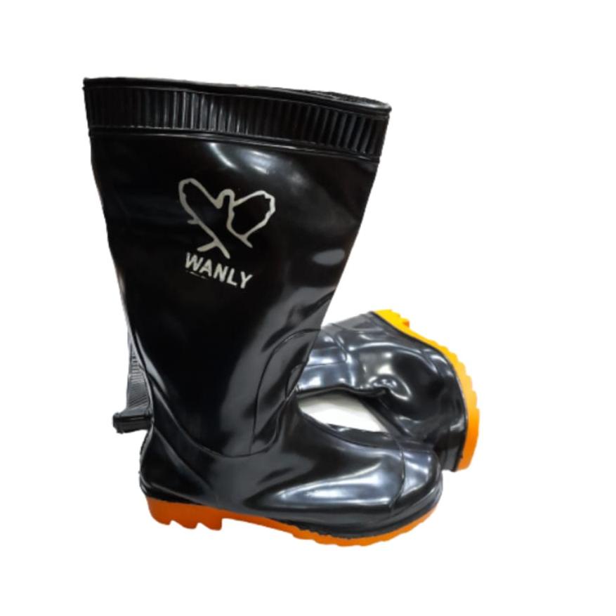 Jual Sepatu Boot Boots Panjang Karet Hitam Anti Air Sepatu Proyek ...