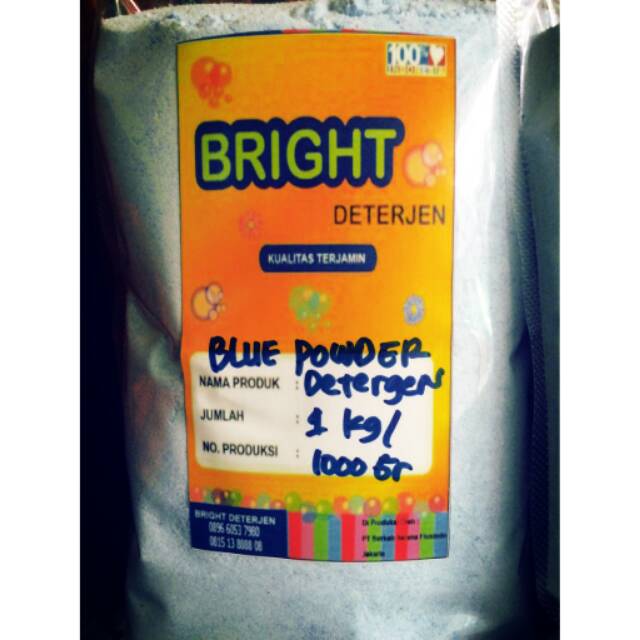 Jual DETERGENT BLUE POWDER BRIGHT DETERJEN 1000 GR / 1 KG | Shopee ...