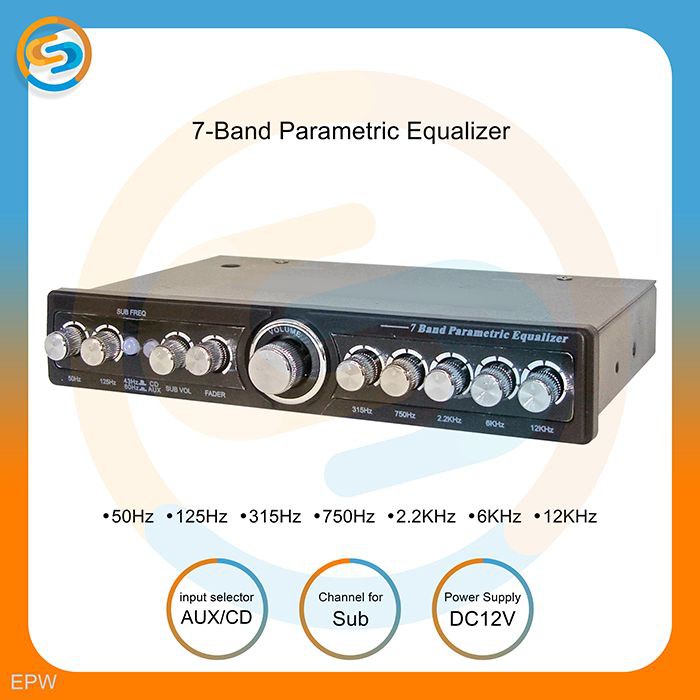 Jual parametrik Pre amp parametric equalizer preamp 7 band tombol tekan ...