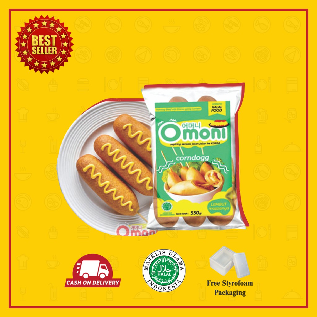 Jual Omoni Corndog Korean Halal Food Makanan Korea Frozen | BISA COD ...