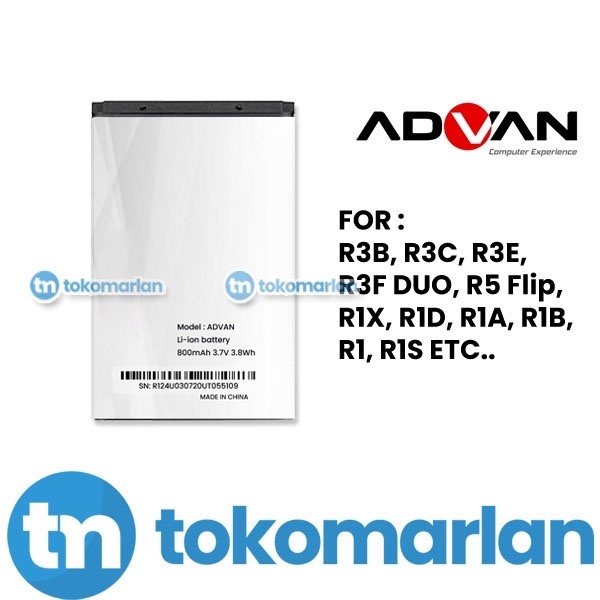 Jual Baterai Advan Hammer For R1D R1A R1B R1 R1S R1X R3B R3C R3E R3F DUO R5 Flip Original ...