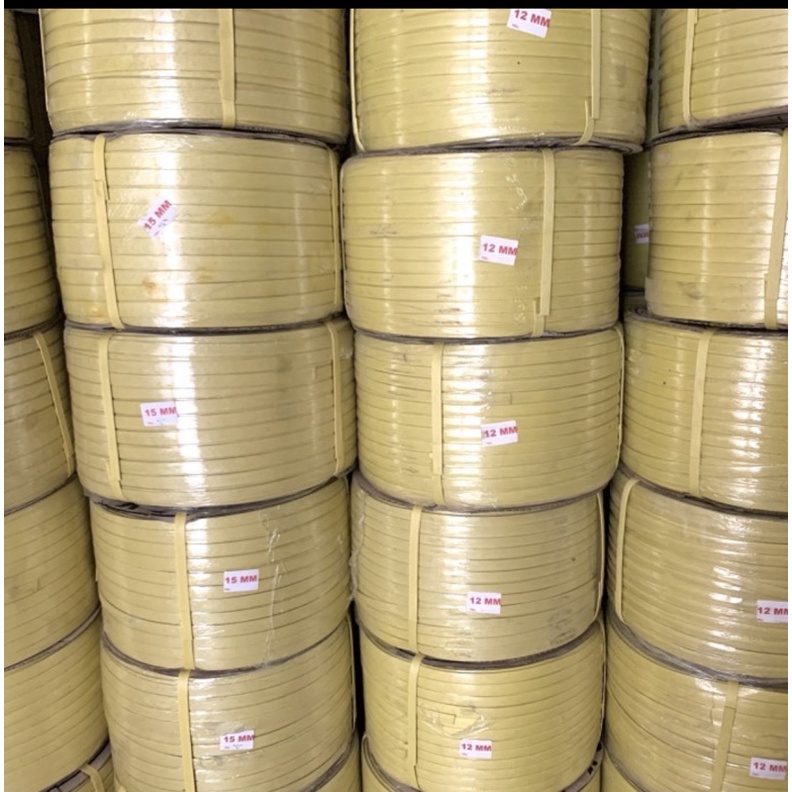 Jual TALI STRAPPING BAND PLASTIK / TALI KLEM uk 9mm,12mm,15mm | Shopee ...