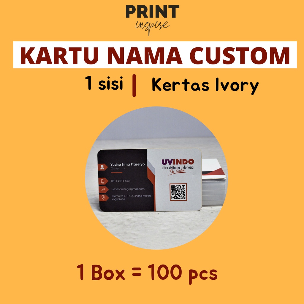 Jual Kartu Nama IVORY 260 gsm Custom Cutting (FREE BOX - FREE LAMINASI ...