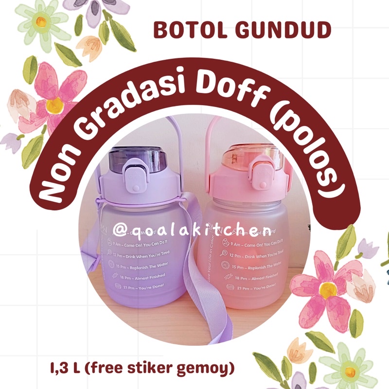 Jual Botol Gundud Gemoy Non Gradasi Doff sudah FREE Stiker gemoy ...