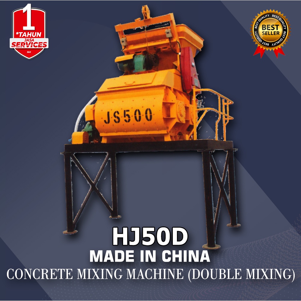 Jual Mesin Semen Concrete Mixer Machine Double Mixing Feeding 800 Liter ...