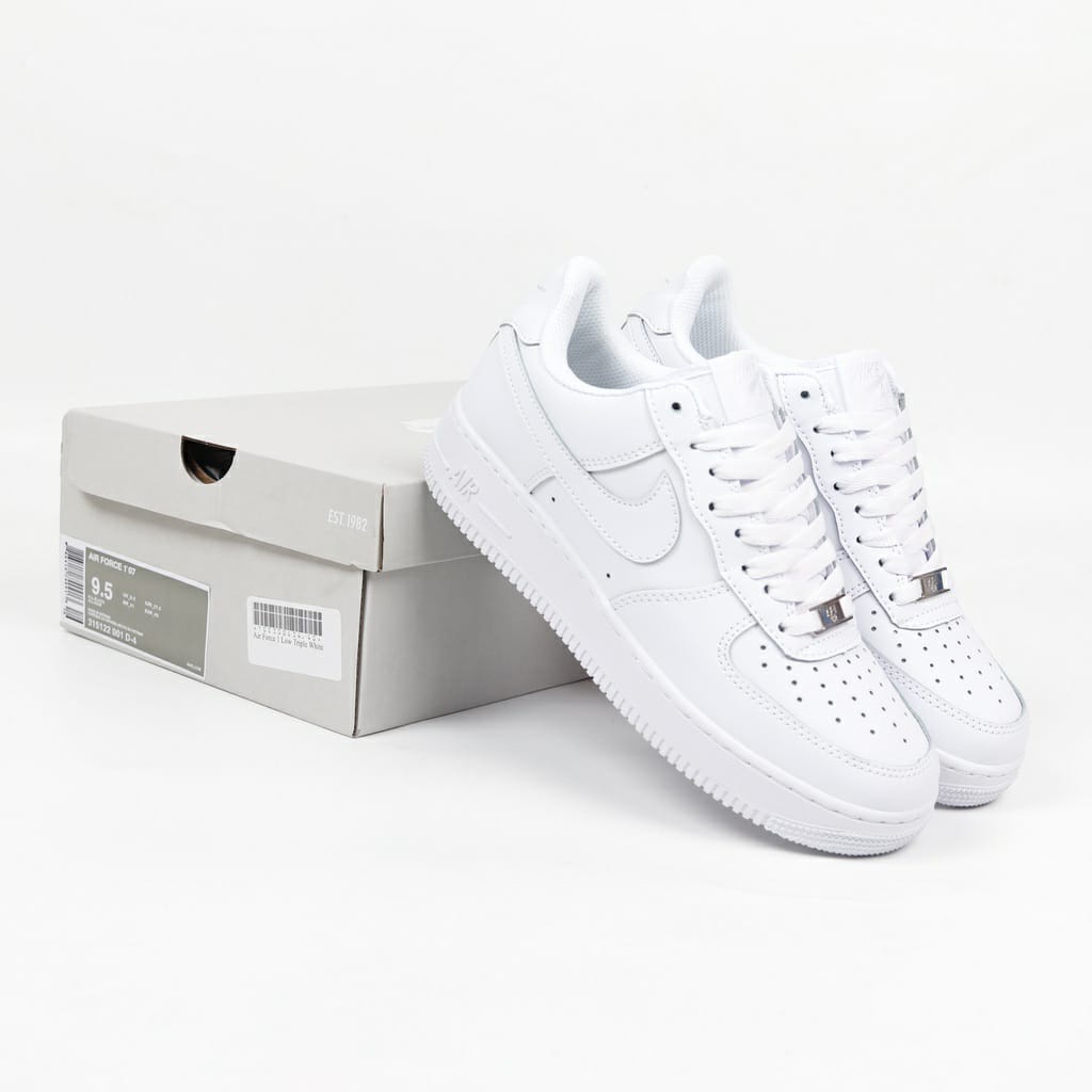 Jual sepatu nike air force 1 full white triple white premium original ...