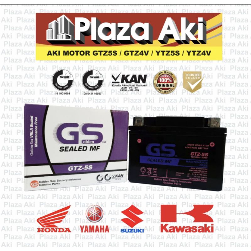 Jual Aki Motor Kering MF GTZ5S HONDA Beat Vario 110 Supra X 125 Scoopy Blade Revo Spacy New Mega ...