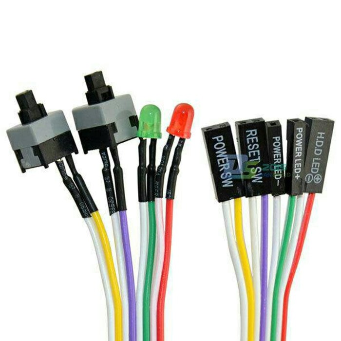 Jual Kabel Front Panel ,kabel TOMBOL power swich on off | Shopee Indonesia