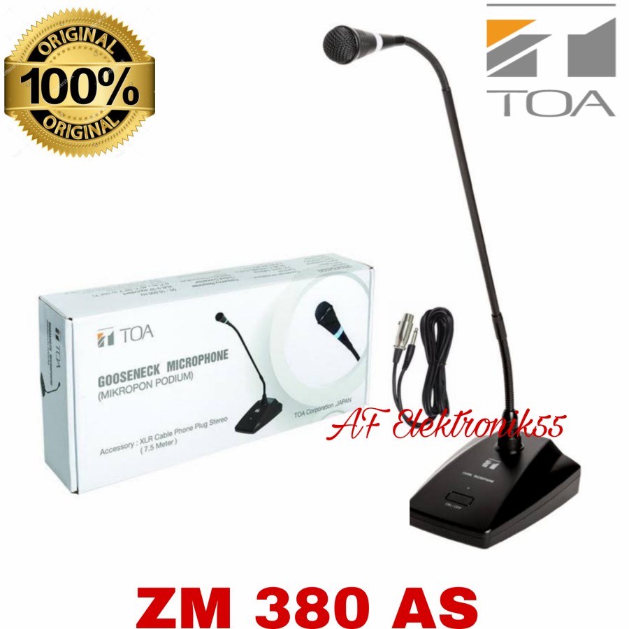 Jual Mic TOA ZM380AS Conference Meja Podium Gooseneck Microphone zm380 ...