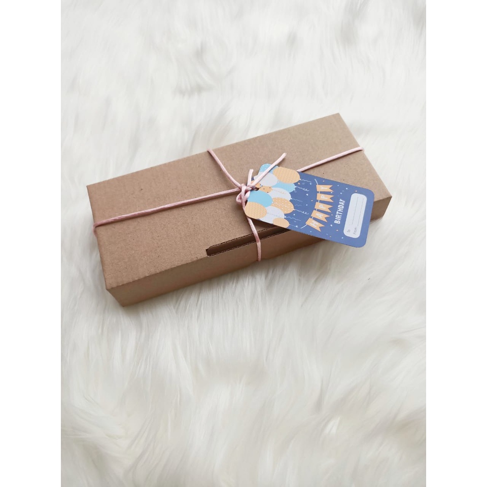 Jual box dus kardus kotak polos tempat dasi panjang ukuran 20x8x3 cm ...