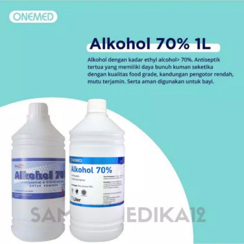 Jual Murah ONEMED Alkohol 70% 1L / alkohol antiseptik / alkohol ...