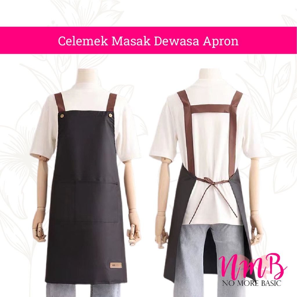 Jual Celemek Masak Dewasa Apron Motif Polos & Floral | Shopee Indonesia