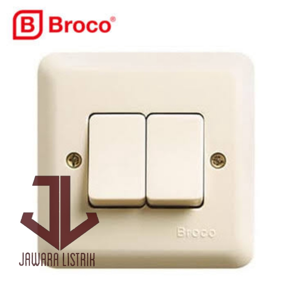 Jual saklar seri broco / saklar inbow / new gee double switch / broco ...