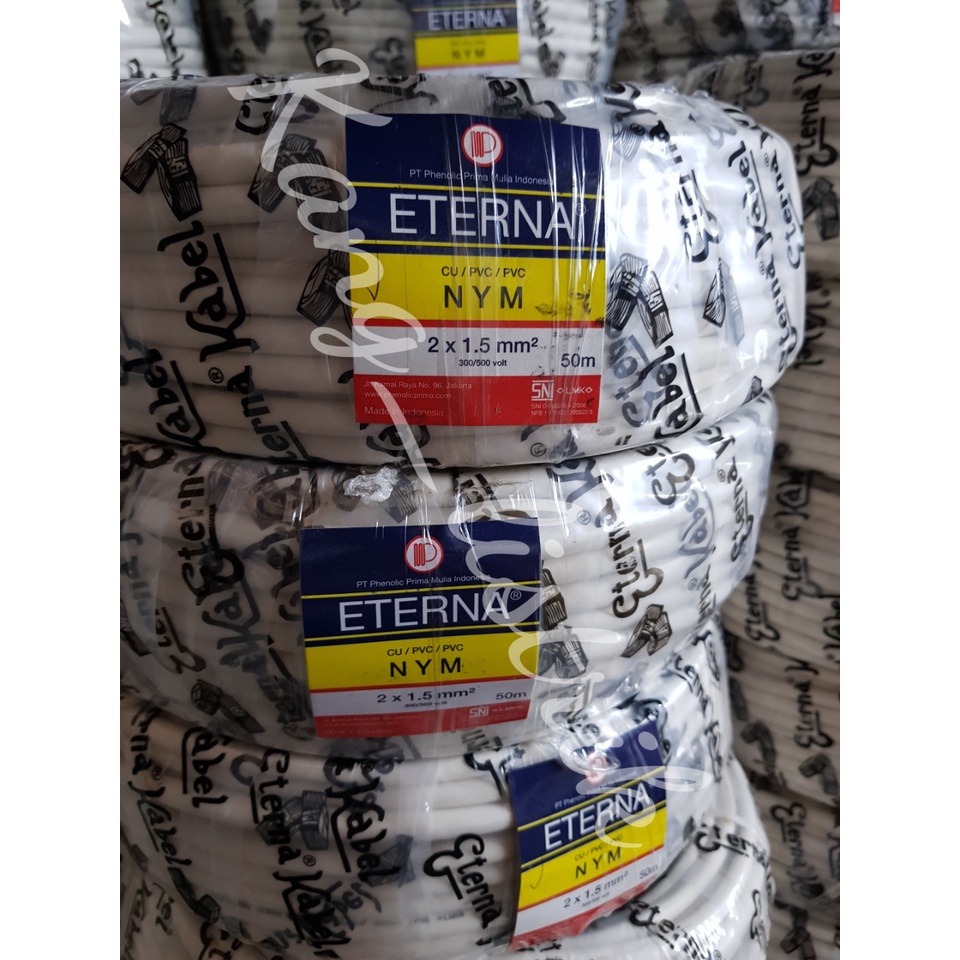 Jual Kabel Listrik / Kabel Eterna NYM 2x1.5mm Per Roll 50M | Shopee Indonesia