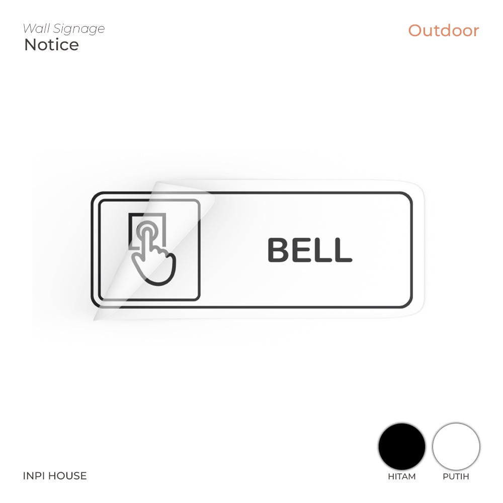 Jual sticker bell - penanda tombol bel - stiker oracal - stiker dinding ...