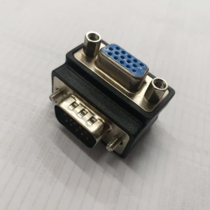 Jual KONEKTOR VGA MALE TO FEMALE L / CONNECTOR VGA | Shopee Indonesia