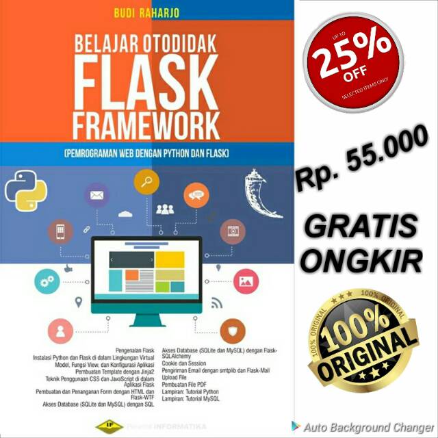 Jual BUKU BELAJAR OTODIDAK FLASK FRAMEWORK PYTHON UNTUK PENGEMBANGAN APLIKASI WEB | Shopee Indonesia