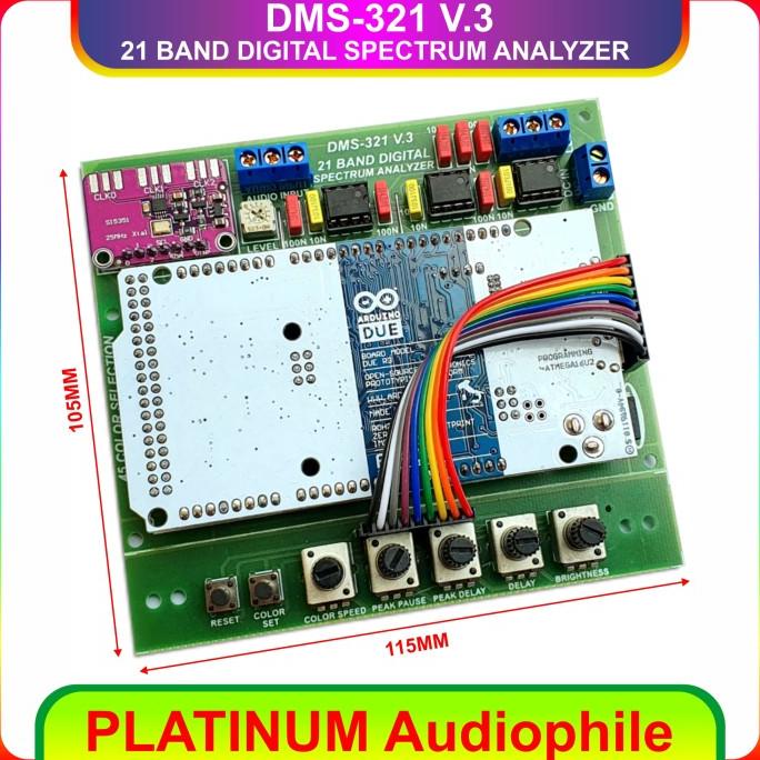 Jual 21 Band Digital Spectrum Analyzer Modul Dms 321 V 3 Rbg Led Vu