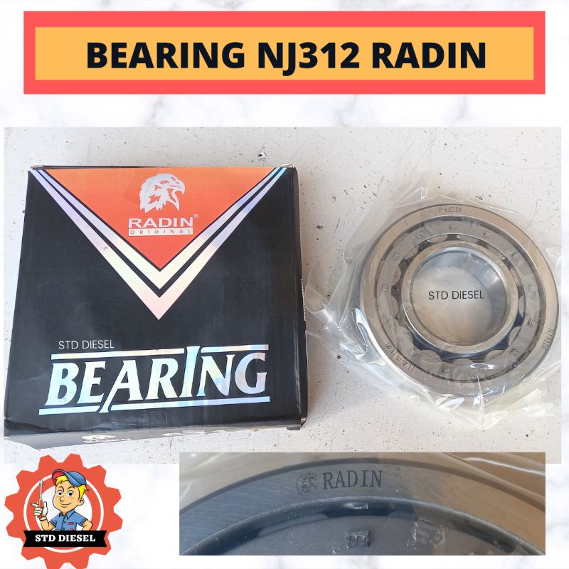 Jual BEARING NJ312 312 MERK RADIN LAKER DEPAN DIESEL ENGINE MESIN S195 S1100 S1110 S1115 ZS1110 ...
