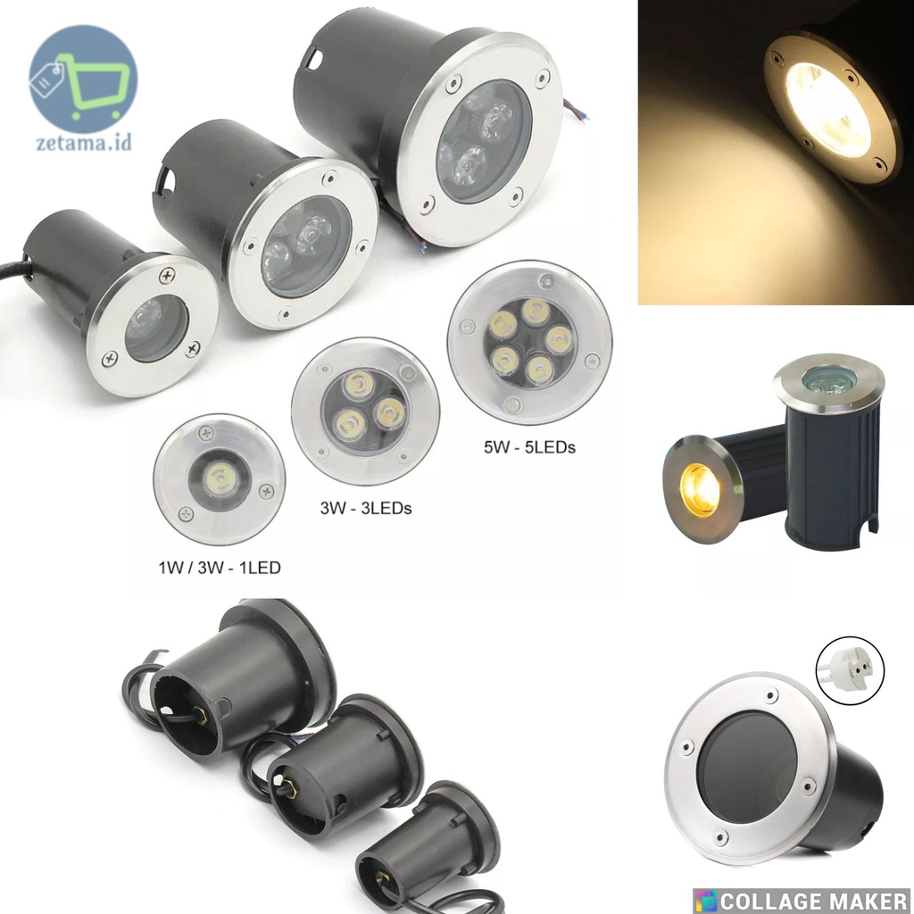 Jual Lampu Lantai Tanam Underground Light Waterproof 1W 3W 5W Led ...