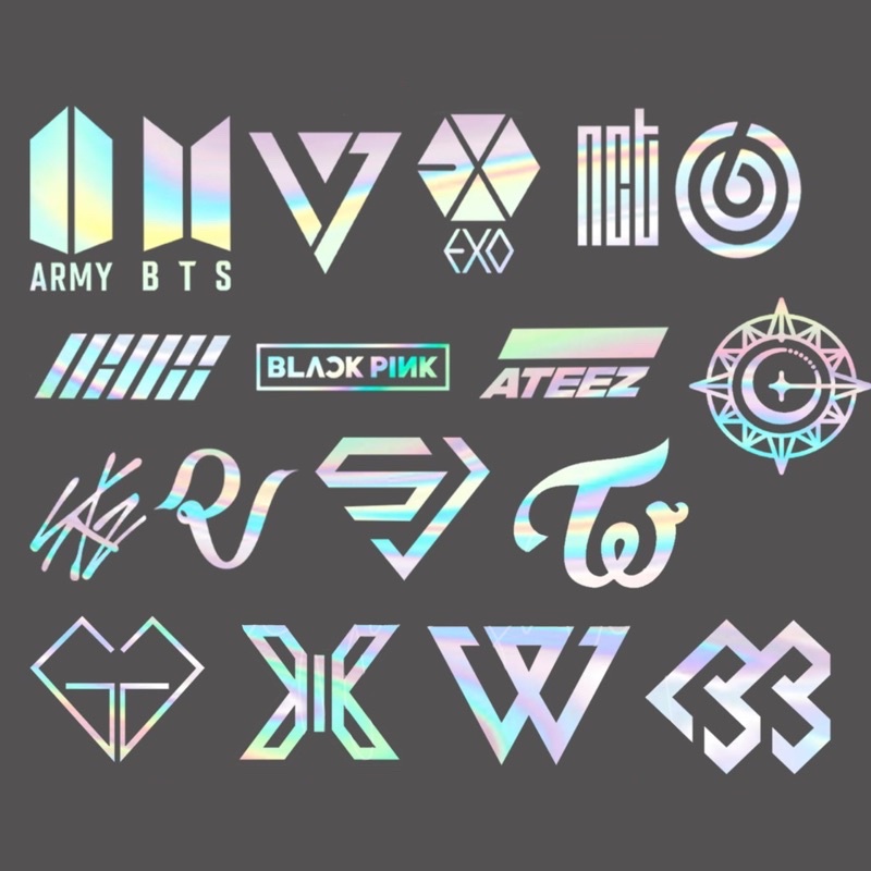Jual Sticker logo kpop custom Stiker cutting hologram | Shopee Indonesia