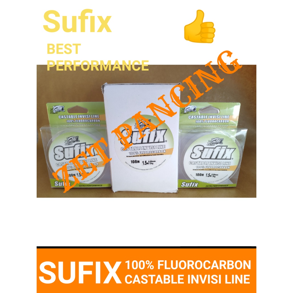 Jual SUFIX castable invisi line 100m FLUOROCARBON senar tali benang ...