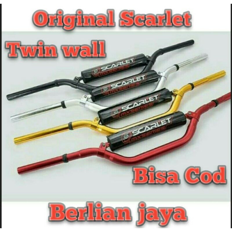 Jual stang fatbar twinwall new scarlet tebal 6mm buat motor trail ...