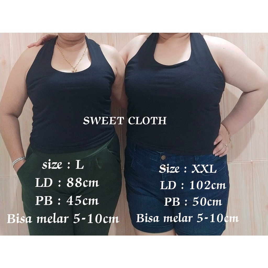 Jual {L-XL-XXL} SWEETCLOTH - ROSSA CropTankTop Dua Layer Stylish Wanita ...